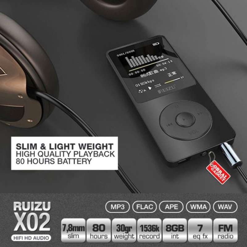 Jual Ruizu X02 Digital Audio Mp3 Mp4 Video Player High Quality Lossless Sq Di Seller Rumix ...