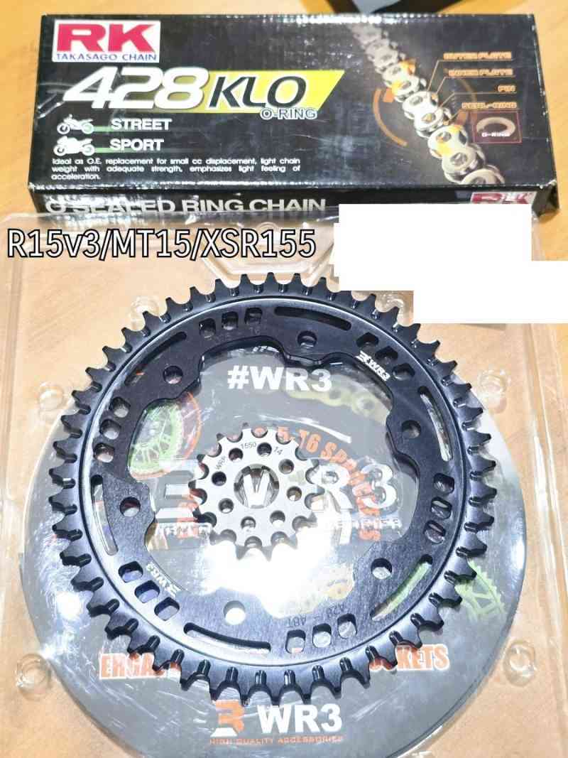 Jual Gear Wr3 R15 V3 Mt15 Set Depan Belakang Rantai Oring Pnp Gir Set ...
