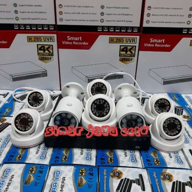 Promo Paket Cctv 8 Uhd Lensa 8mp 4k 2560p H.265 Kmplit Tggl Psng Diskon ...
