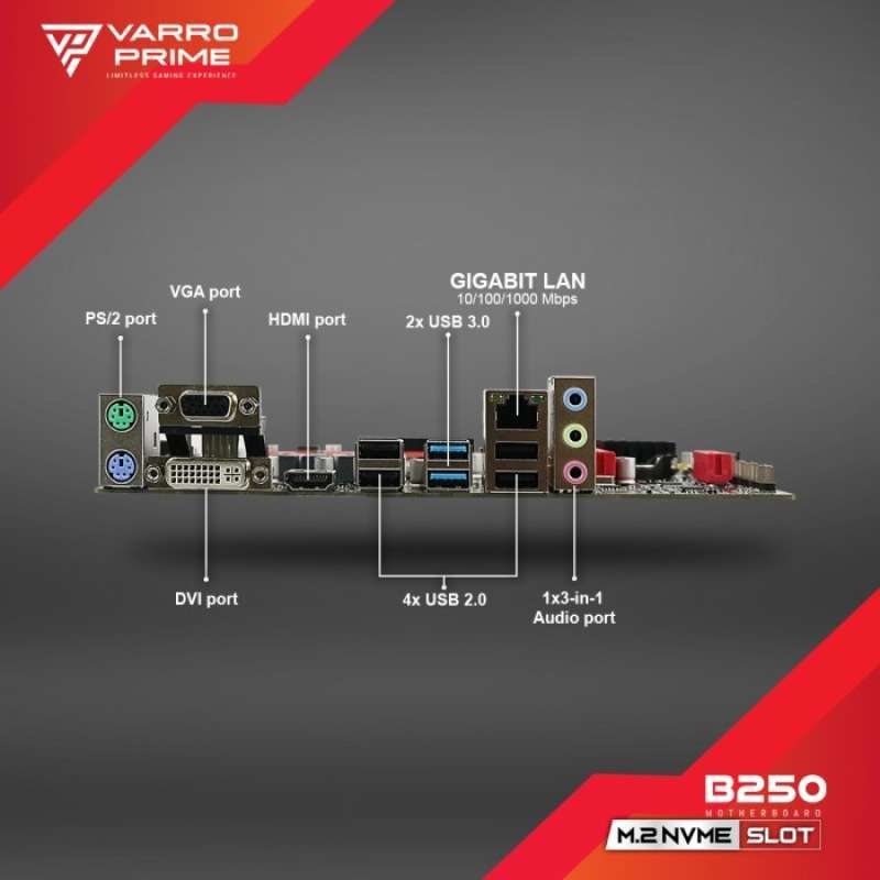 Promo Motherboard B250 Revolver Varro Prime Gaming Diskon 23% Di Seller ...