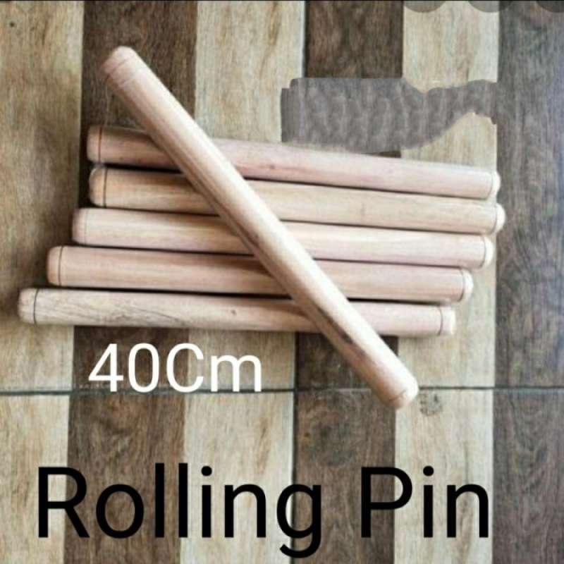 Promo Rolling Pin Kayu Pemipih Penggilas Adonan Kue Roti Besar 40cm ...