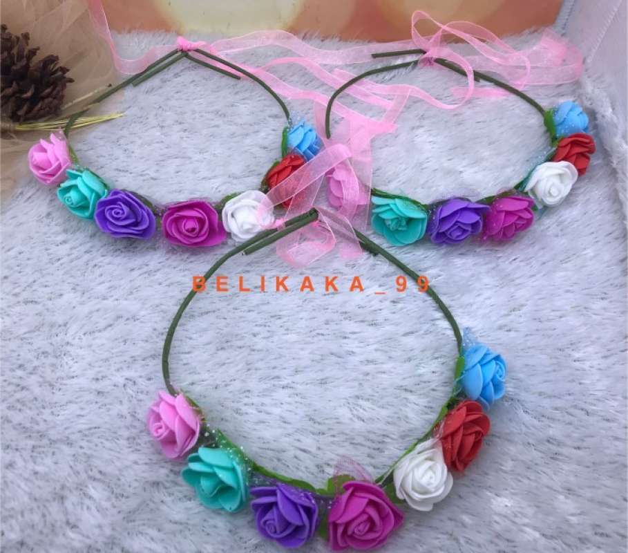 Jual Bando Flower Crown / Bando Mahkota Bunga Lingkar / Bando Bunga ...