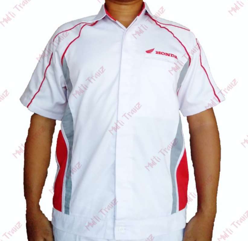 Jual Seragam Mekanik / Baju Mekanik Honda Ahass Resmi 1 Set - Baju ...