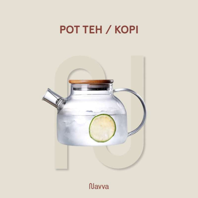 Promo 1 L Teko Teh Kopi / Tea Pitcher Chinese Teapot Borosilicate Glass ...