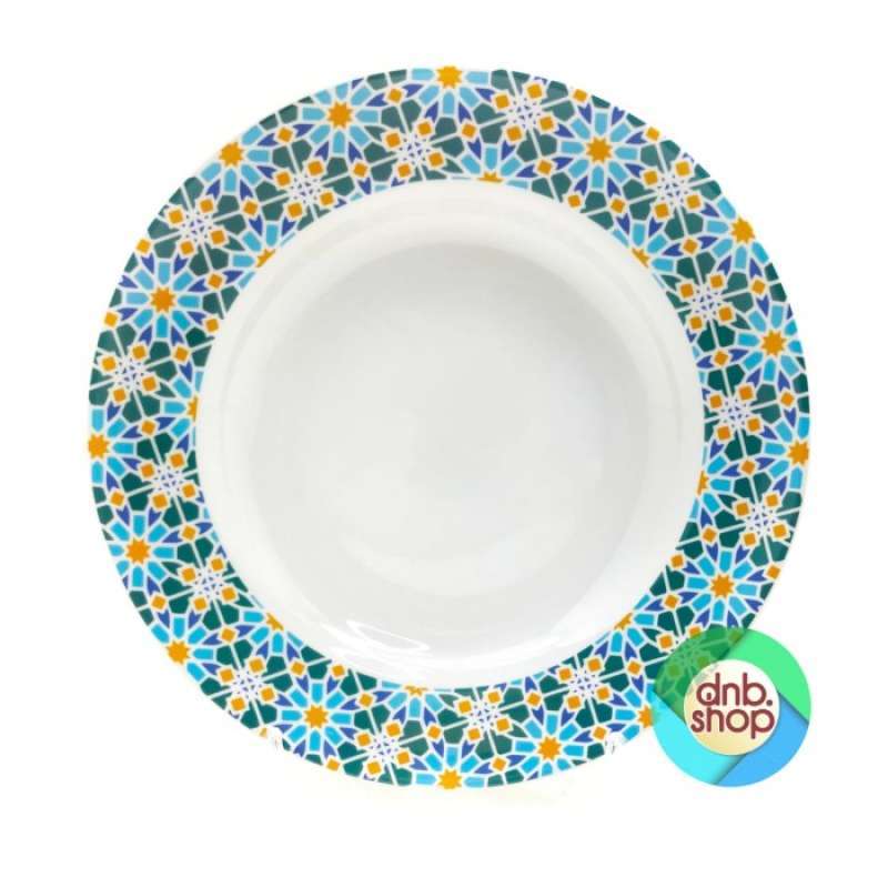 Promo Satu Piring Makan Cekung Motif Maroko Ukuran 9 Inch Diskon 23% Di ...
