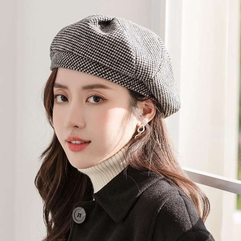 Jual Topi Baret Beret Rajut Korea Premium Import - Cream Di Seller Wd ...