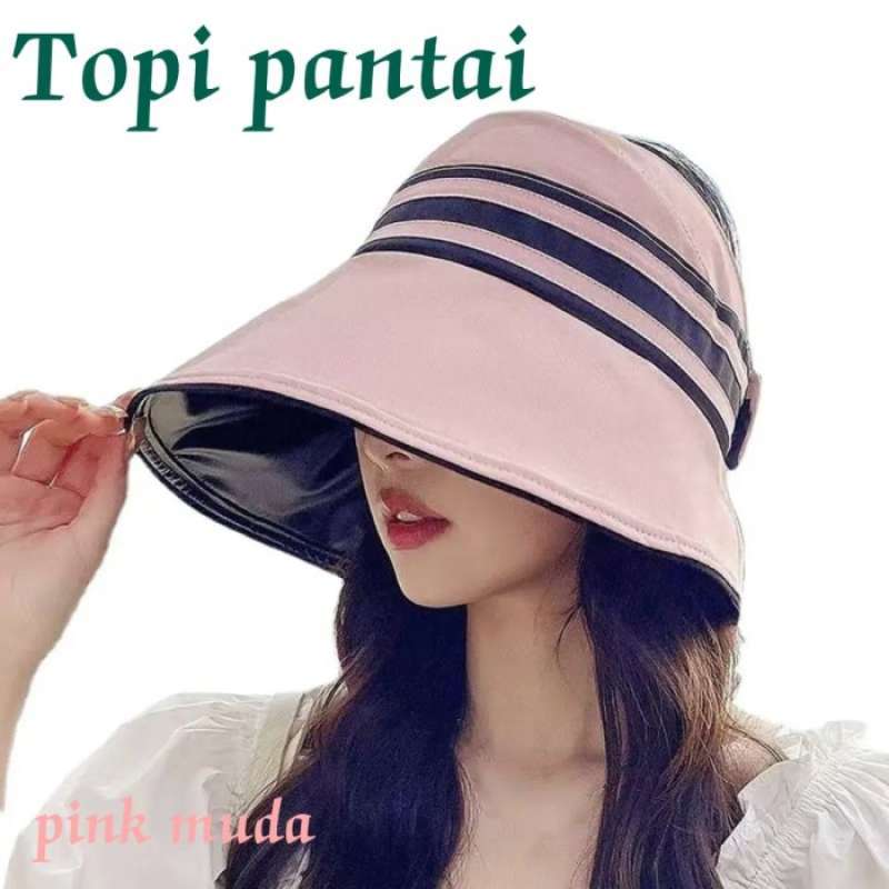 Jual Topi Pantai Wanita Lebar, Gaya Korea Anti Uv, Varian 4 Warna -impor Di Seller Wd_store ...