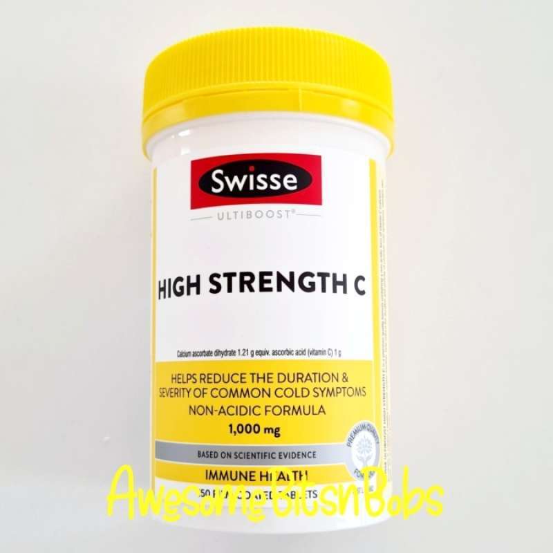 Promo Swisse High Strength Vitamin C 1000mg 150 Tablets Diskon 33% Di ...