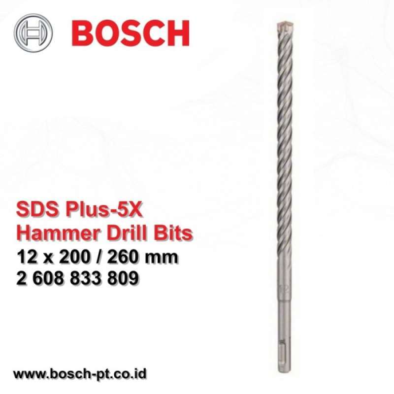 Promo Sds Plus-5x Hammer Drill Bits 12x200/260 Mm Mata Bor Beton 12mm ...