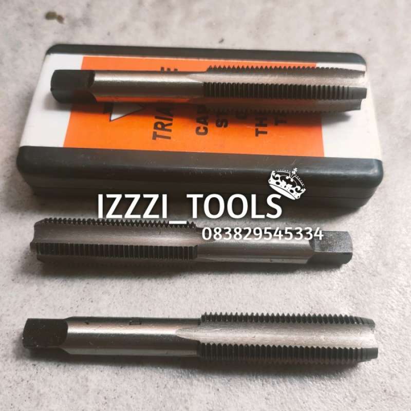 Promo Mata Hand Tap Triangle 3 Pcs Mata Bor Pembuat Ulir Drat Baut M20 ...