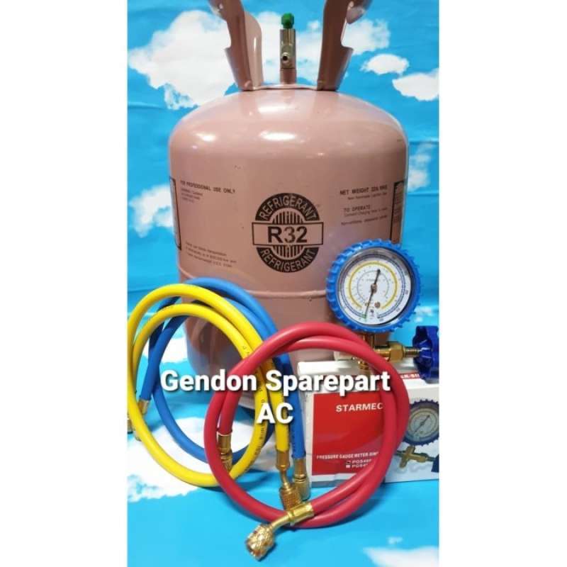 Promo Paket 2 Kg Freon R32 + Set Selang Manifold R32 Utk Isi Sendiri Praktis Diskon 23% Di ...