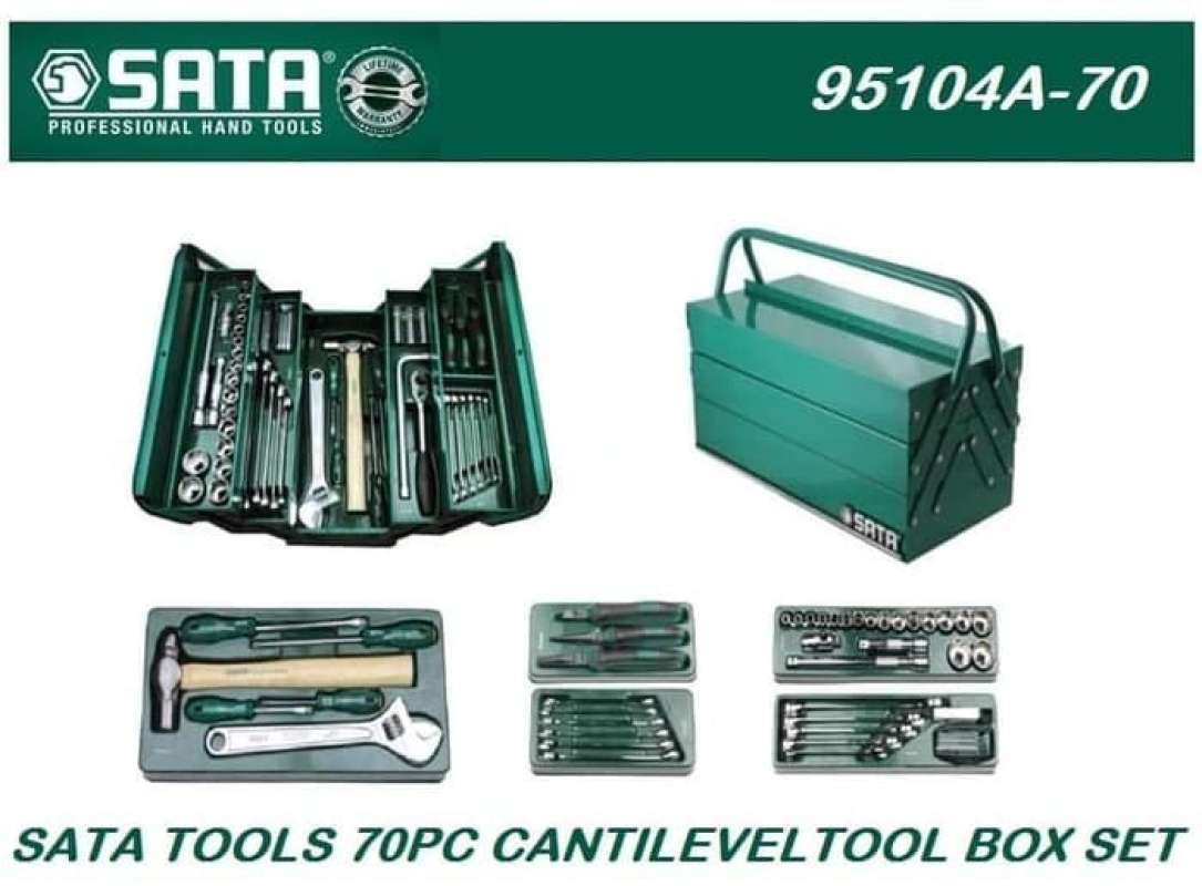Promo Toolbox Perkakas Isi 70 Pcs - 12 Point Metric 95104a-70 Sata ...