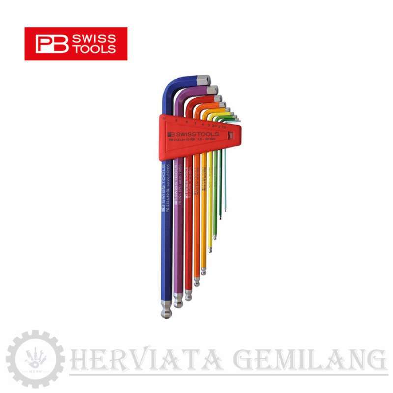 Promo Pb Swiss Pb 212.lh-10 Rb Rainbow Hex Key L-wrench Set With Ball Point Diskon 23% Di Seller ...