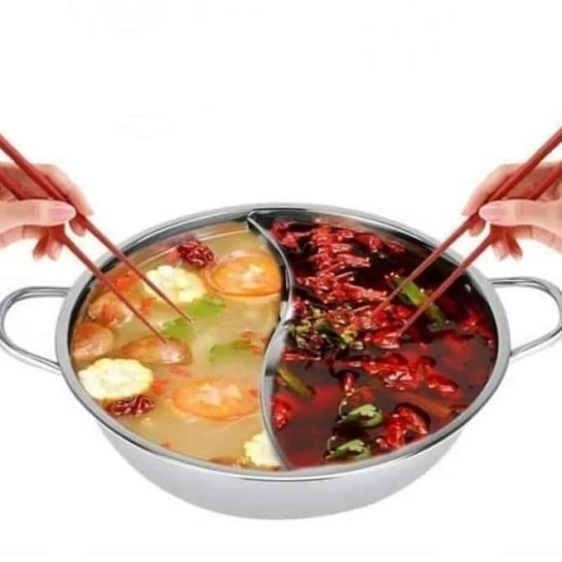 Promo Panci Shabu Sekat Tanpa Tutup Subron Hoj 1/2 / Panci 2 Sekat ...