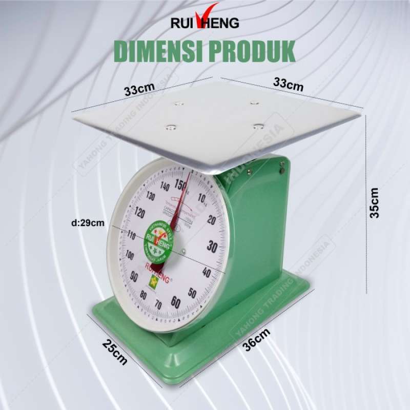 Promo Timbangan Jarum Manual Daging Buah Sayur Sembako Ruiheng 150kg ...