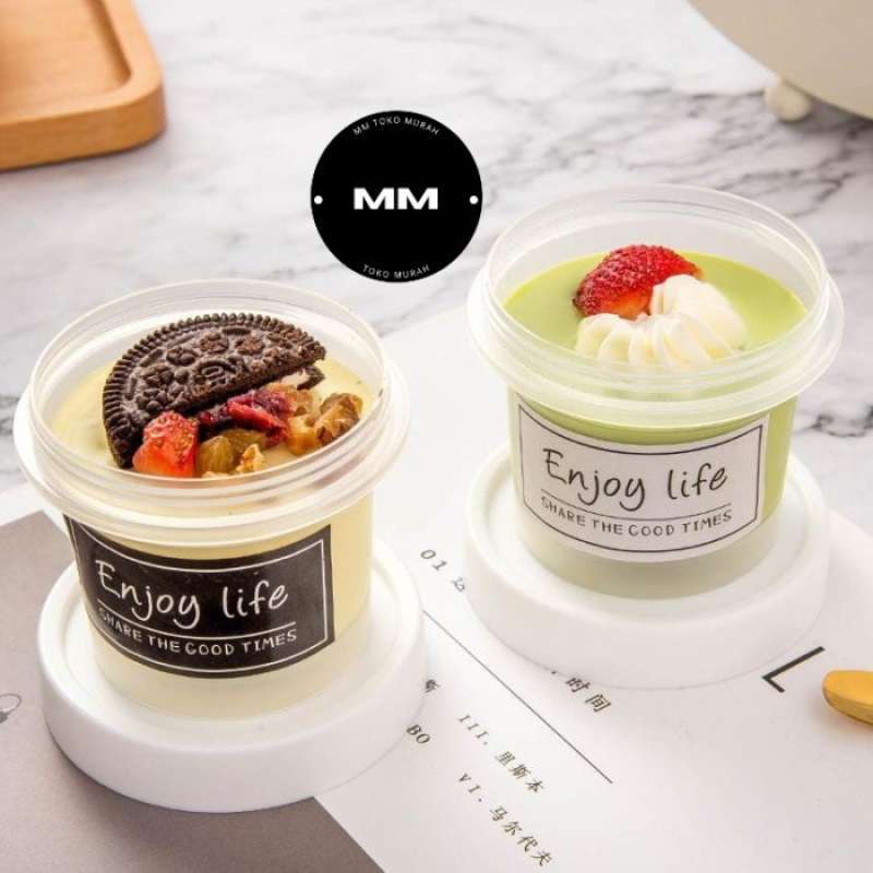Promo 10pcs 200ml Premium Korean Jar Gelato Toples Cup Minuman Box ...