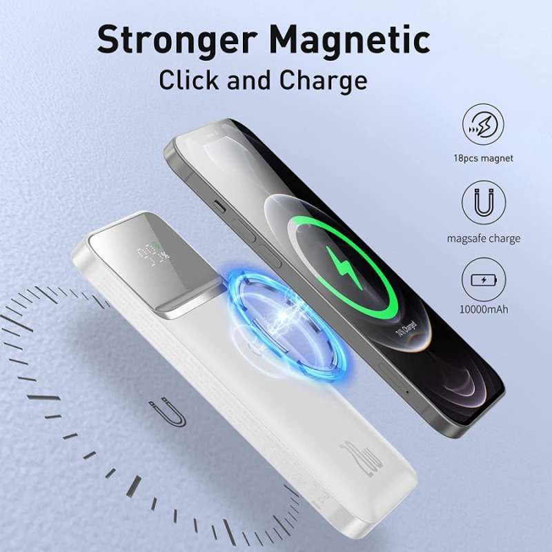 Promo Baseus Powerbank Magnetic 20w Wireless MagSafe Fast Charging ...