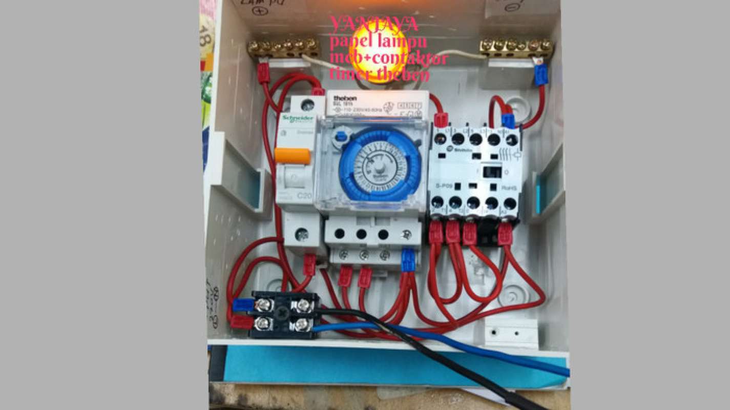 Jual Panel Timer Theben+mcb+kontaktor/panellampu Otomatis/panel Timer ...