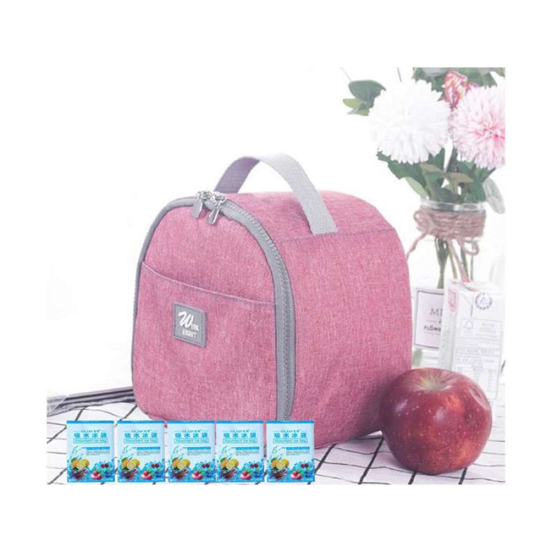 Jual Tas Bekal Makan Tas Iconic Cooler Bag Denim H900 Free Ice Gel 5 ...