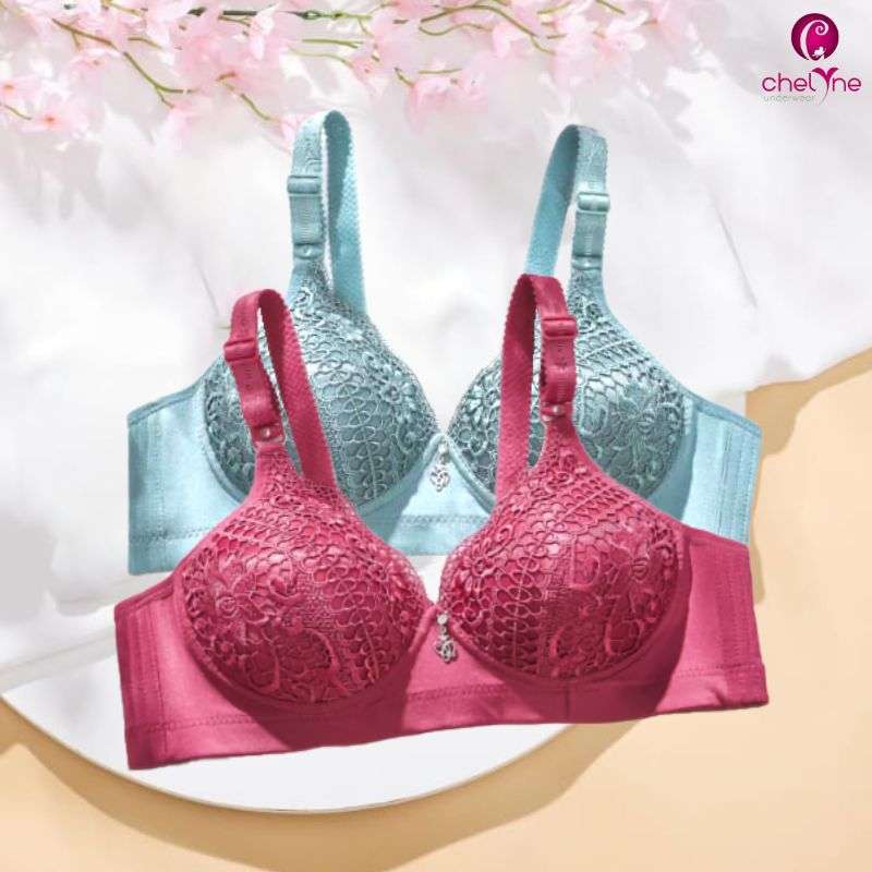 Jual Chelyne Bh Busa Brukat Emboss K588 Tanpa Kawat Penyangga - Full ...