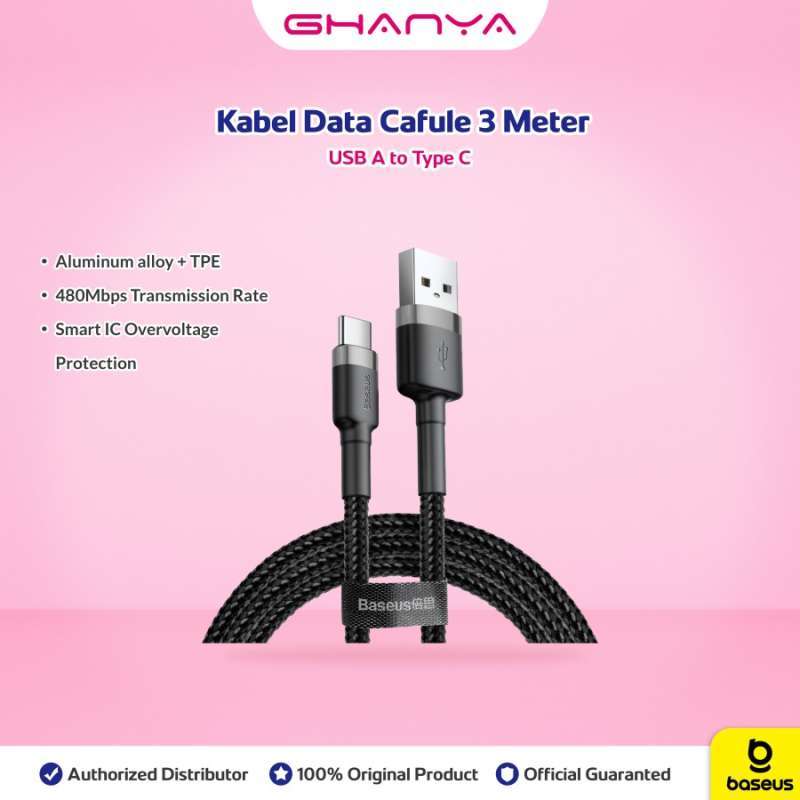 Promo Baseus Kabel Data Cafule Usb Type C 2a 3 Meter Tipe C Cable ...