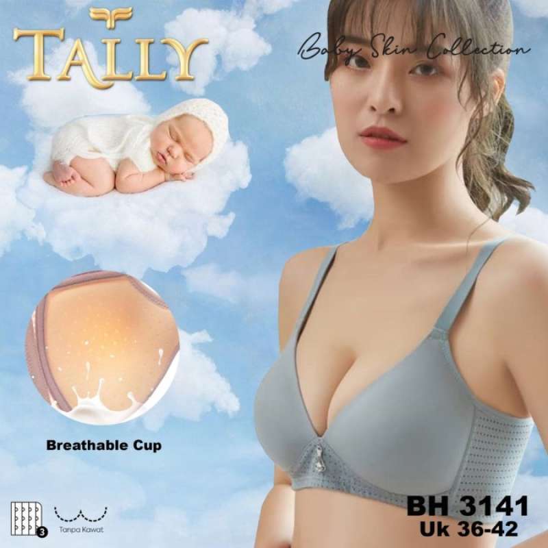 Jual Tally Bh Tanpa Kawat Katun Baby Skin Busa Tipis Cup C Kait 3 Bh 3141 - Hitam,38 - Coklat ...