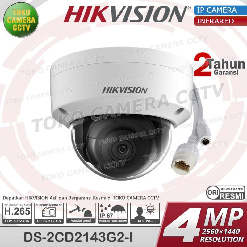 Jual Ip Camera Hikvision 4mp 2k Kamera Cctv Dome Indoor Infrared Di Seller Toko Camera Cctv ...