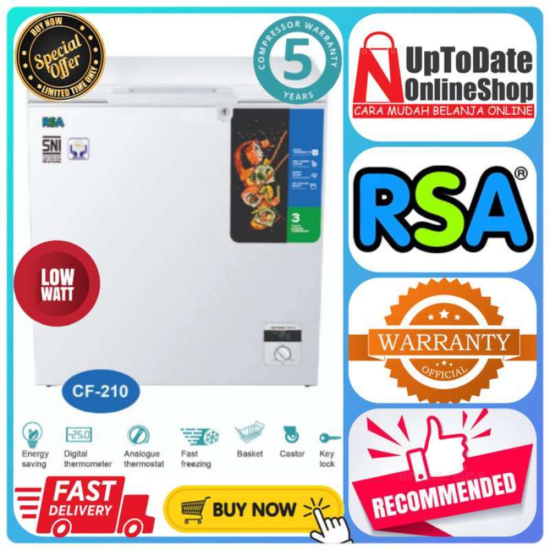 Promo Chest Freezer/lemari Pendingin Rsa Cf210 Super Freezing Super Low ...