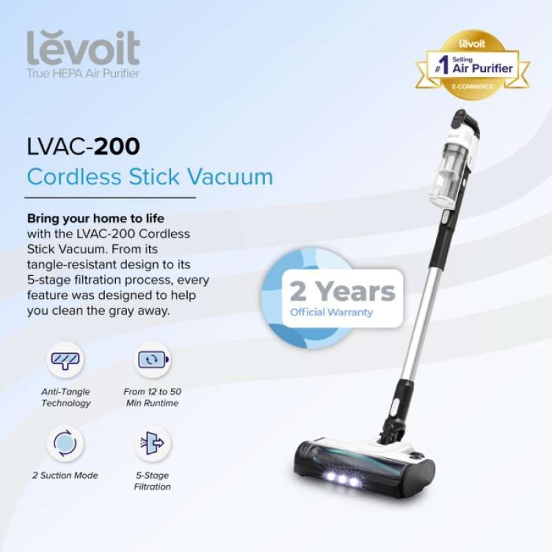 Promo Levoit Lvac-200 Cordless Vacuum Cleaner - Penyedot Penghisap Debu ...