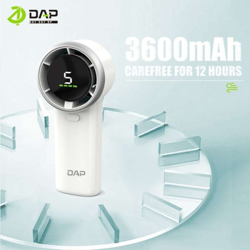 Promo Dap D-b07 Kipas Portable Mini Digital 5 Speed Turbo 2.0a 3600 Mah ...