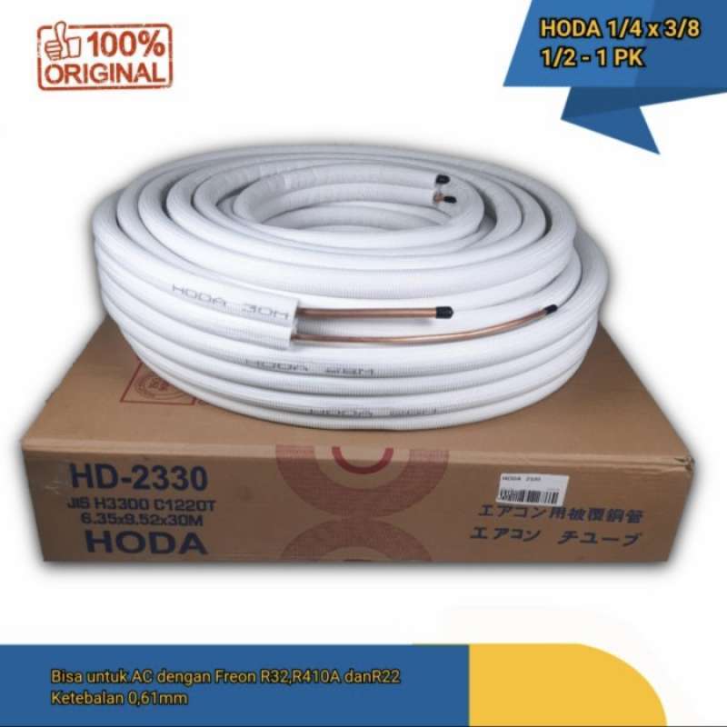 Promo Pipa Ac Merk Hoda 1/4 3/8 Untuk Ac 1/2 - 1 Pk Original 30 Meter ...