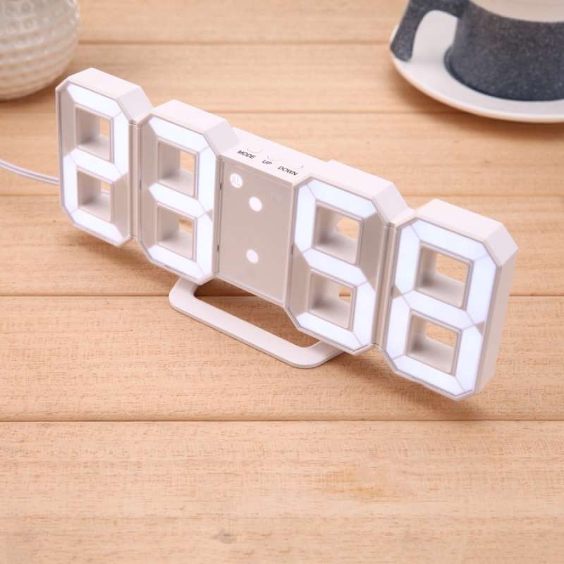 Promo Jam Led Digital 3d Besar Meja Dinding Clock Desktop Suhu Tanggal ...