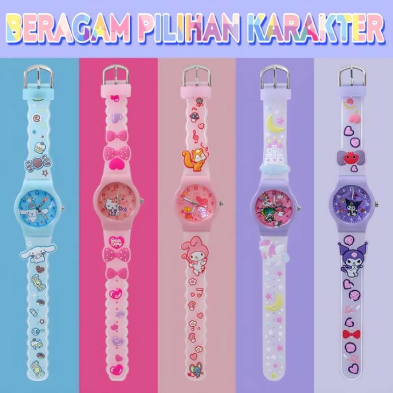 Jual Jam Tangan Sanrio 3d Jam Anak Analog Karakter Melody Kuromi ...