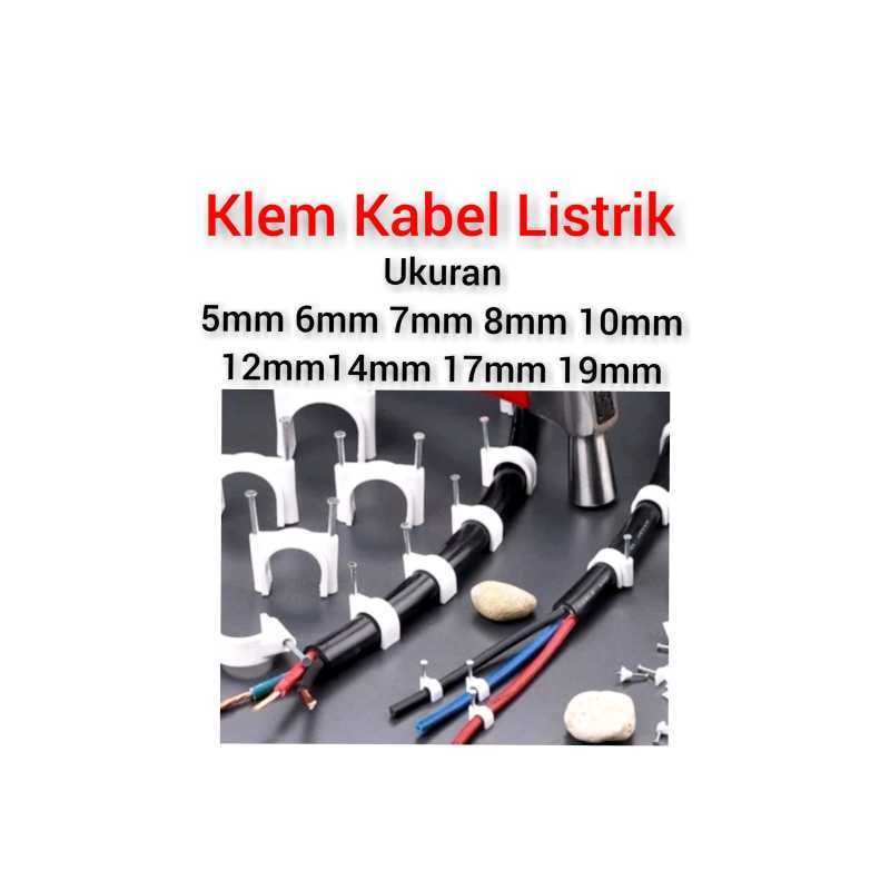 Jual Klem Kabel Listrik Paku Beton Cable Klip Pln - 19mm Di Seller ...