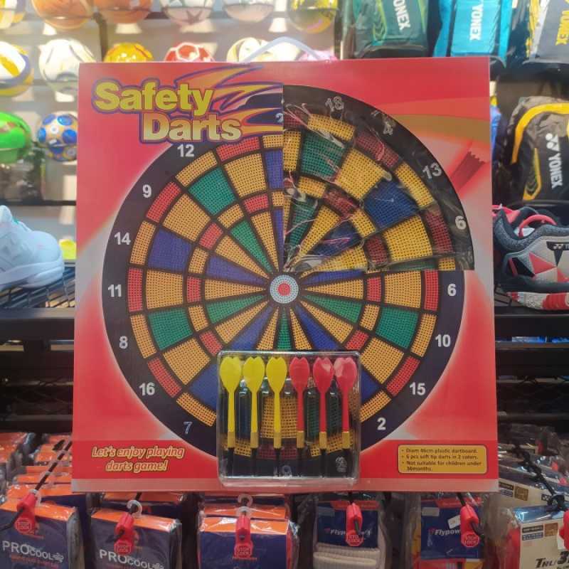Jual Safety Dart Board / Papan Dart Safety Plastik Diameter 46cm Di ...