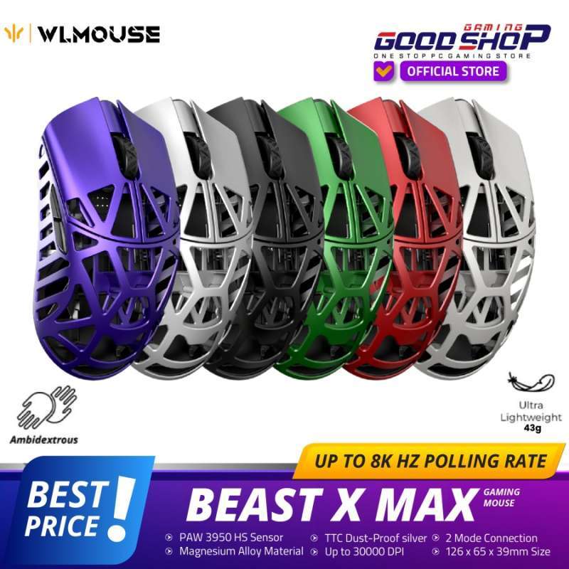 Jual Wl Mouse Beast X Max Wireless Gaming Mouse - Black Di Seller Good ...