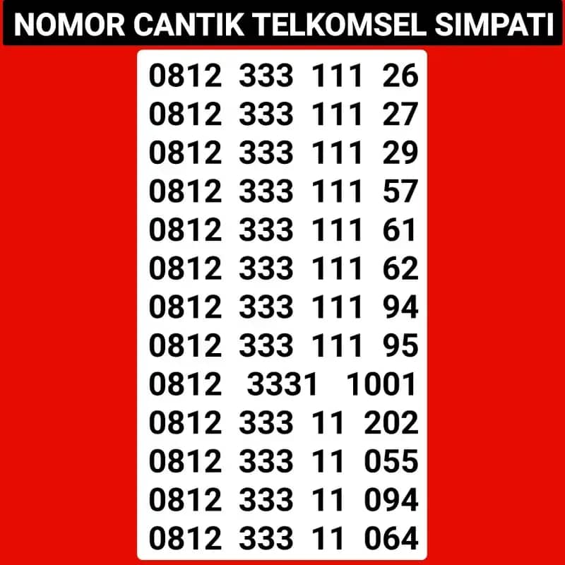 Nomer Telkomsel Doble Triple Gratis Ongkir 🏷️ Harga Murah Juni 2026