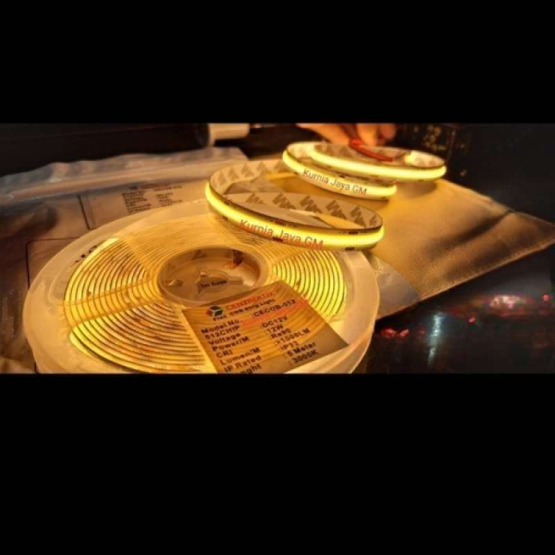 Jual Led Strip Cob Dotless 512led Dc12v 5meter Centrolux Strip Led Ip33 ...