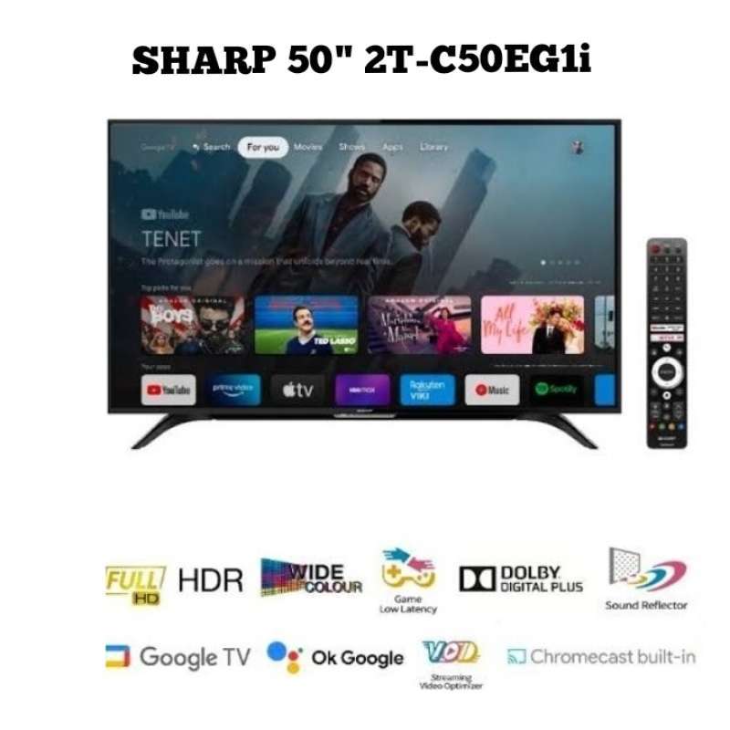 Jual LED TV SHARP 50 2T-C50EG1i 50 INCH ANDROID GOOGLE TV di Seller Felis_8 Online Shop - Mangga ...