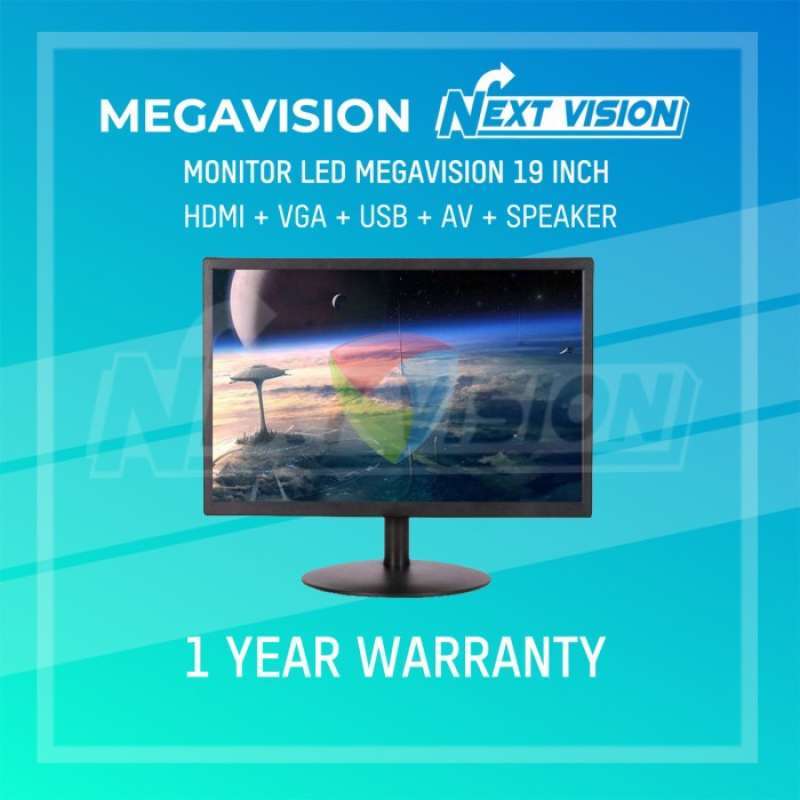 Promo MONITOR LED MEGAVISION 19 INCH - HDMI VGA SPEAKER Diskon 23% di Seller Tikno Store ...
