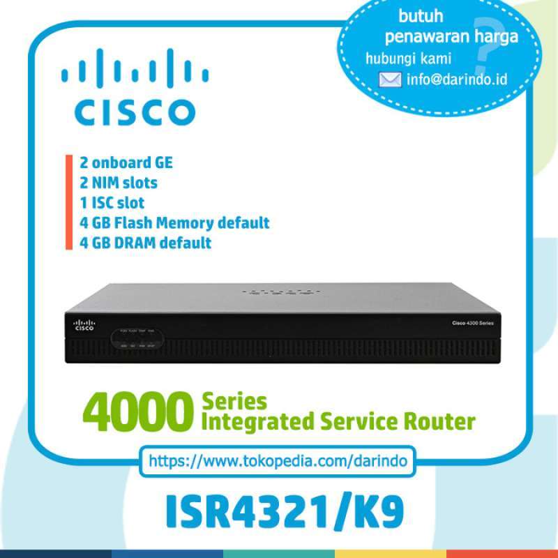 Promo [ISR4321/K9] Cisco 4321 Integrated Service Router Diskon 23% di ...