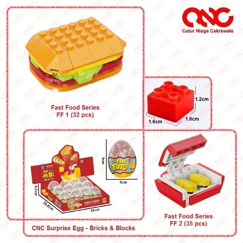 Promo CNC Surprise Egg Bricks & Blocks - Fast Food Series , LEGO ...