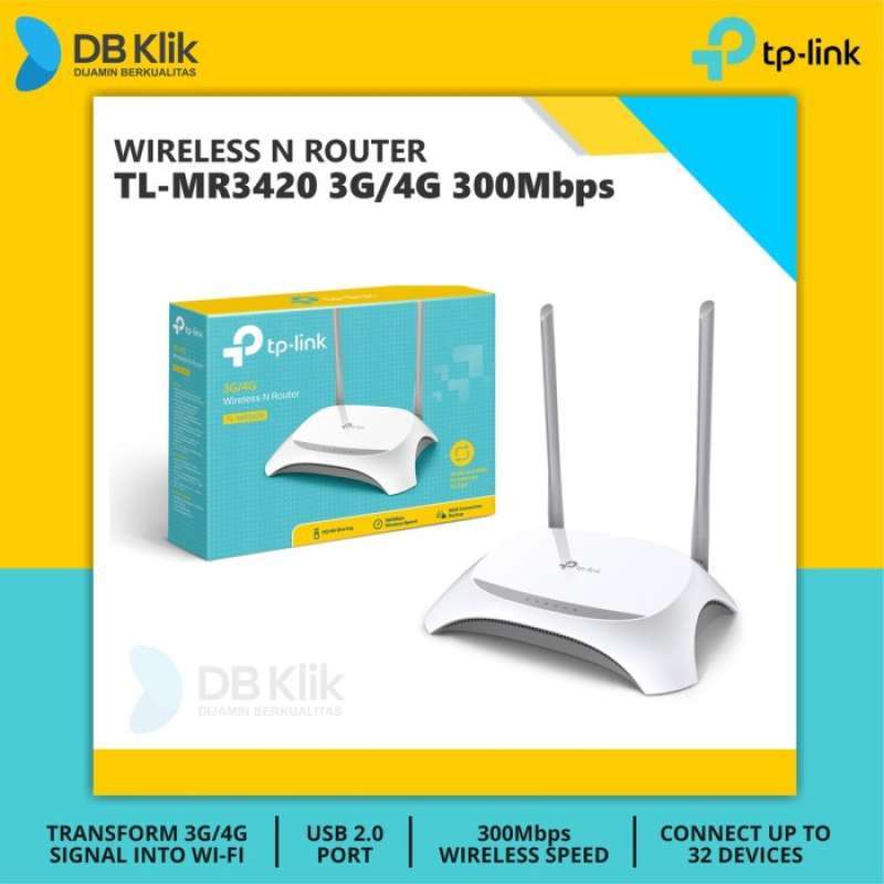 Promo Wireless Router TL-MR3420 3G 4G 300Mbps Diskon 23% di Seller Tikno Store - Kalibata, Kota ...