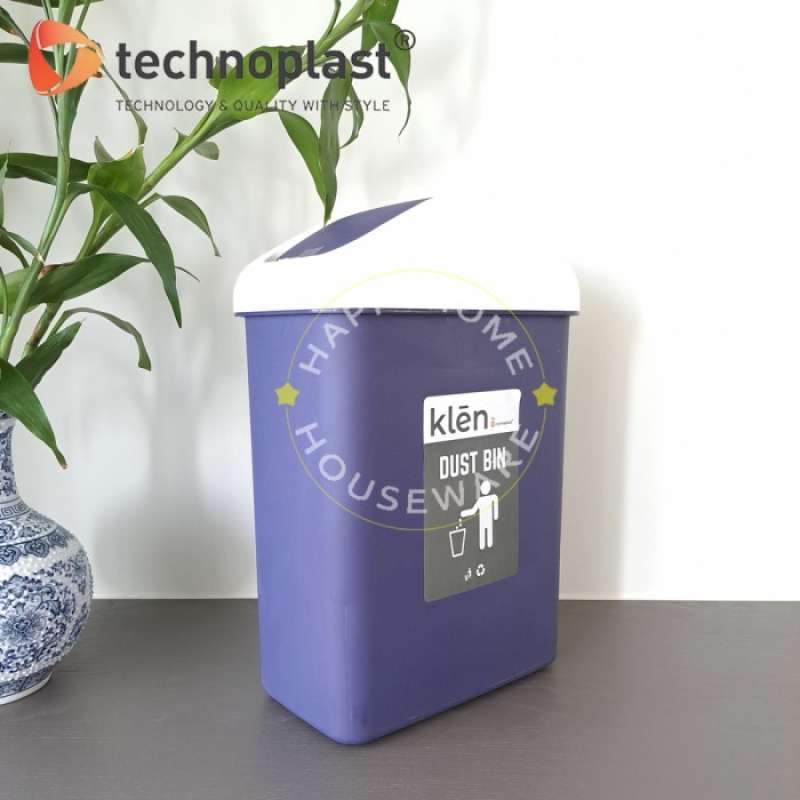 Promo TECHNOPLAST Klen Clean Square Dustbin Swing 11L | Tempat Sampah ...