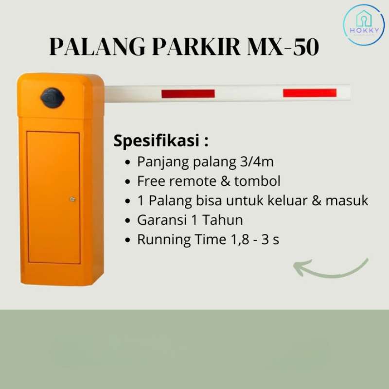 Jual Palang Parkir Otomatis Mx 50 Barrier Gate Mx 50 - Palang 4 Meter 