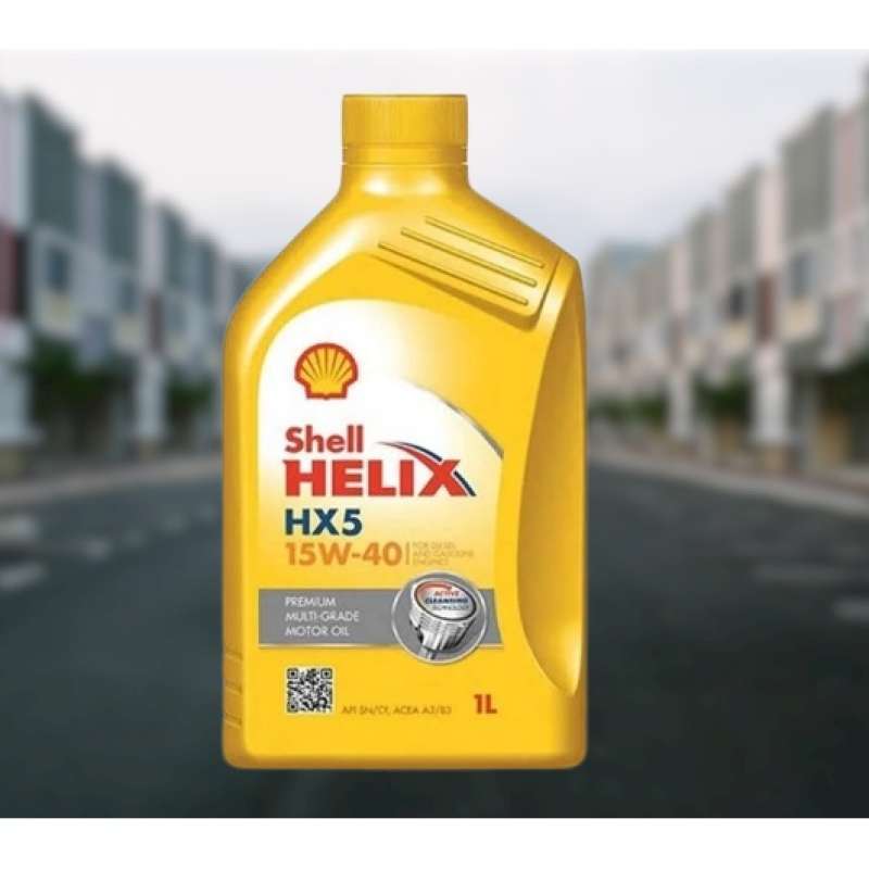 Promo OLI MESIN SHELL HELIX HX5 15W-40 1 LITER 1 L Diskon 1% di Seller ...
