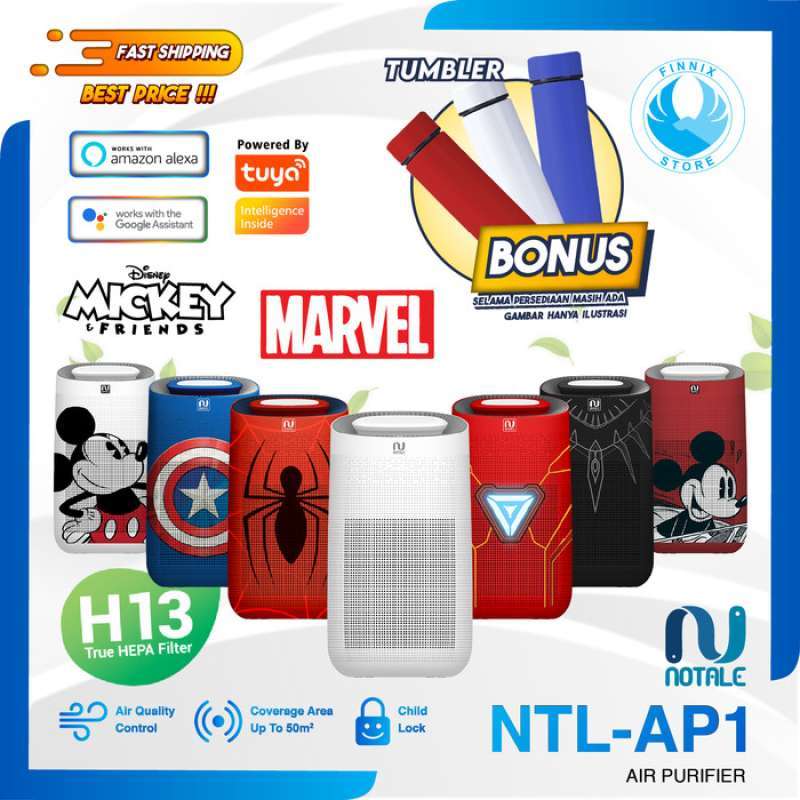 Jual Notale Air Purifier Hepa Uv Sterilizer - Disney Mickey Edition Di ...