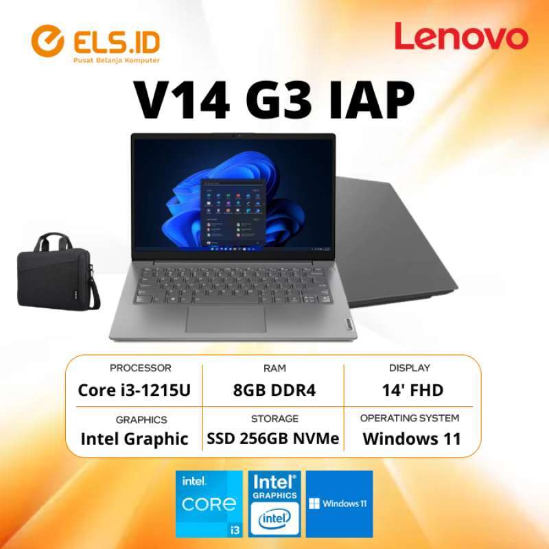 Jual Lenovo V14 G3 IAP AMID i3 1215U 8GB SSD 256GB 14' FHD W11+OHS di Seller ELS Computer ...