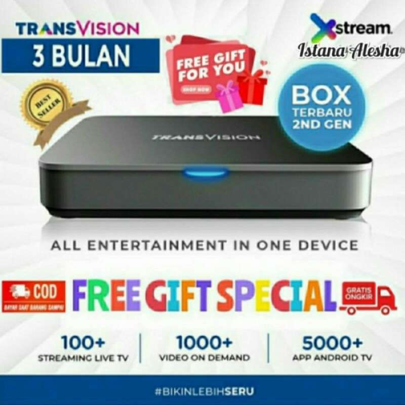 Promo STB ANDROID TRANSVISION XTREAM FREE 3BULAN ALL DAN BOLA LIGA ...