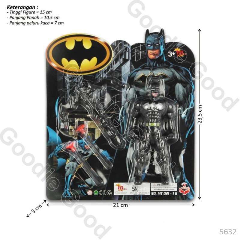Jual 5632 - Figure Karakter Mirip Batman 15 cm B/O Lampu + Busur Panah ...